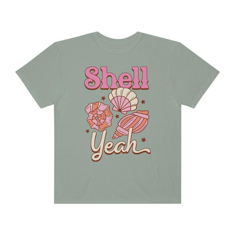 Comfort Colors Retro Shell Yeah T-shirt: Beach Vacation Tee - Etsy