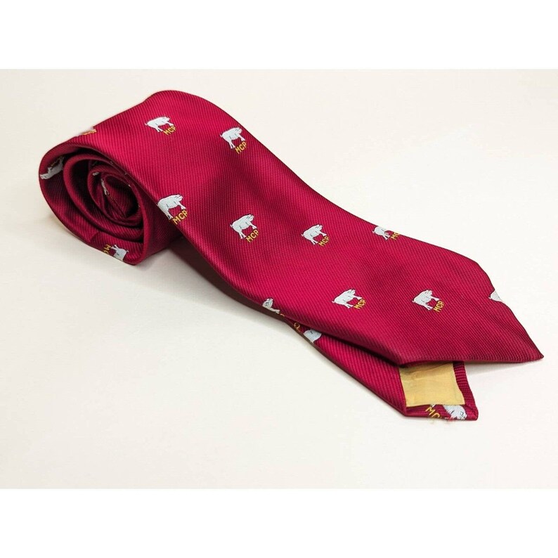 Vintage Male Chauvinist Pig MCP Marshal Field Mens Tie Red Yellow ...