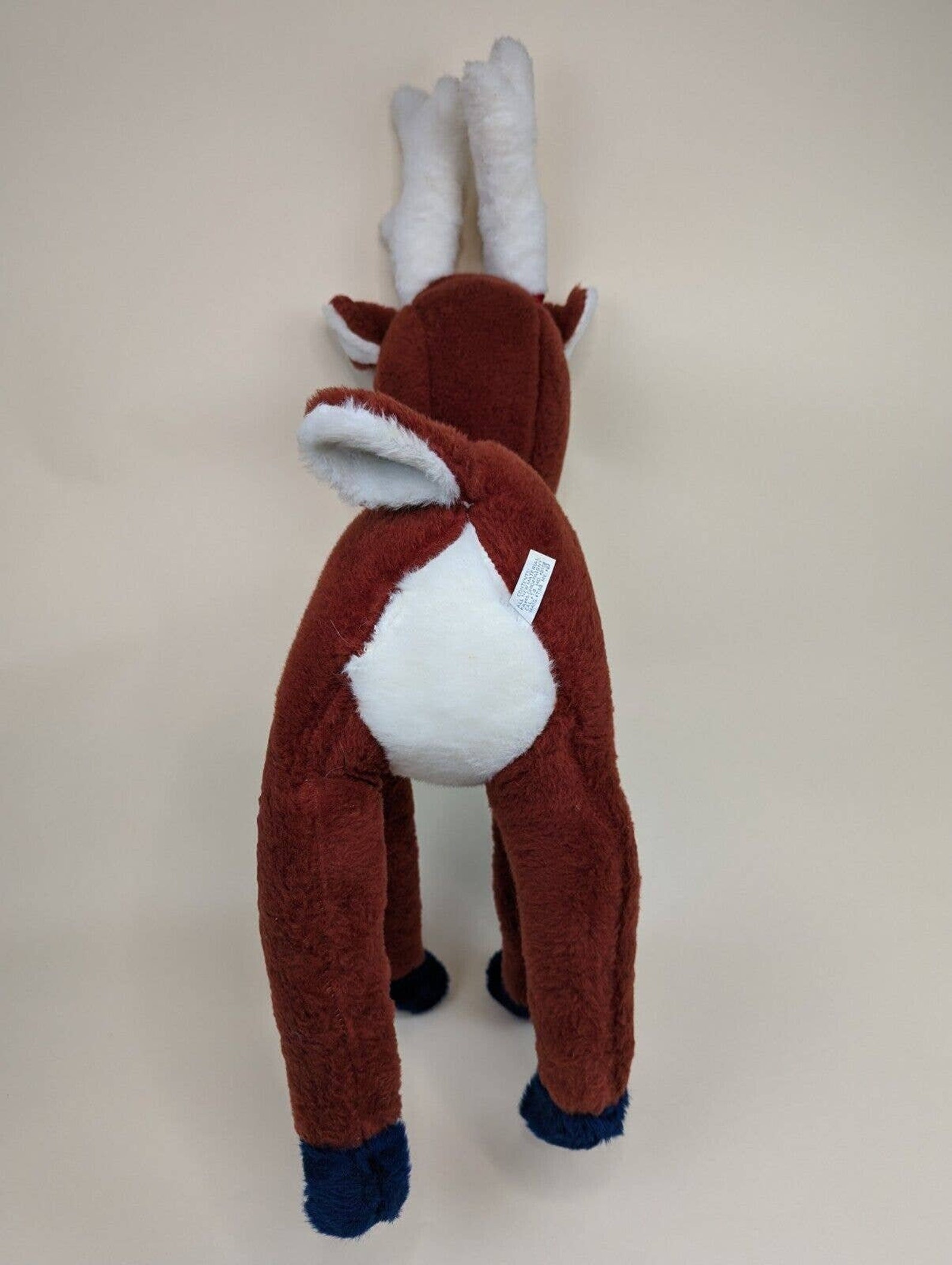 Vintage Fable Toy Co 1987 Reindeer Rudolph Plush Stuffed Christmas ...