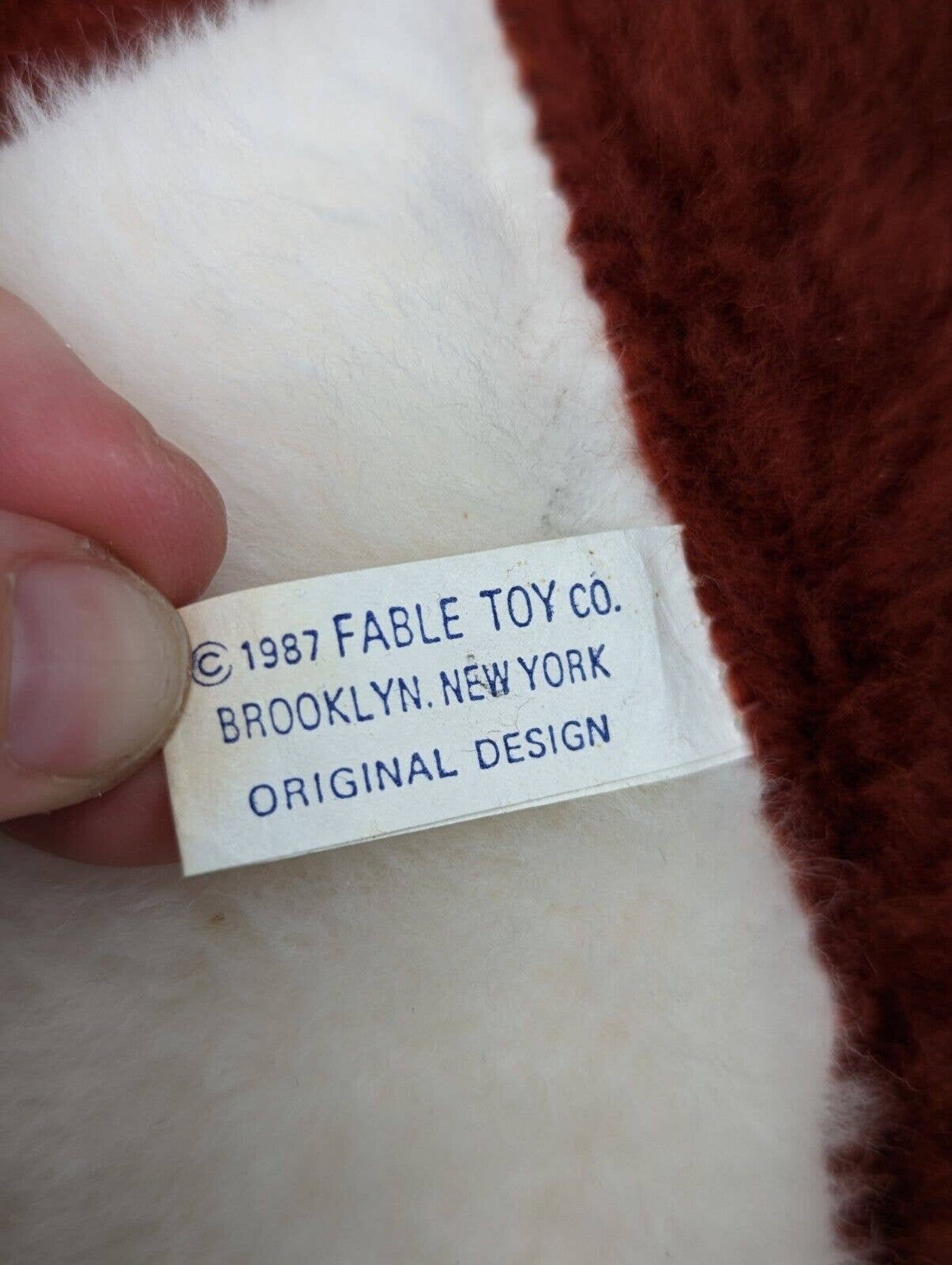 Vintage Fable Toy Co 1987 Reindeer Rudolph Plush Stuffed Christmas ...