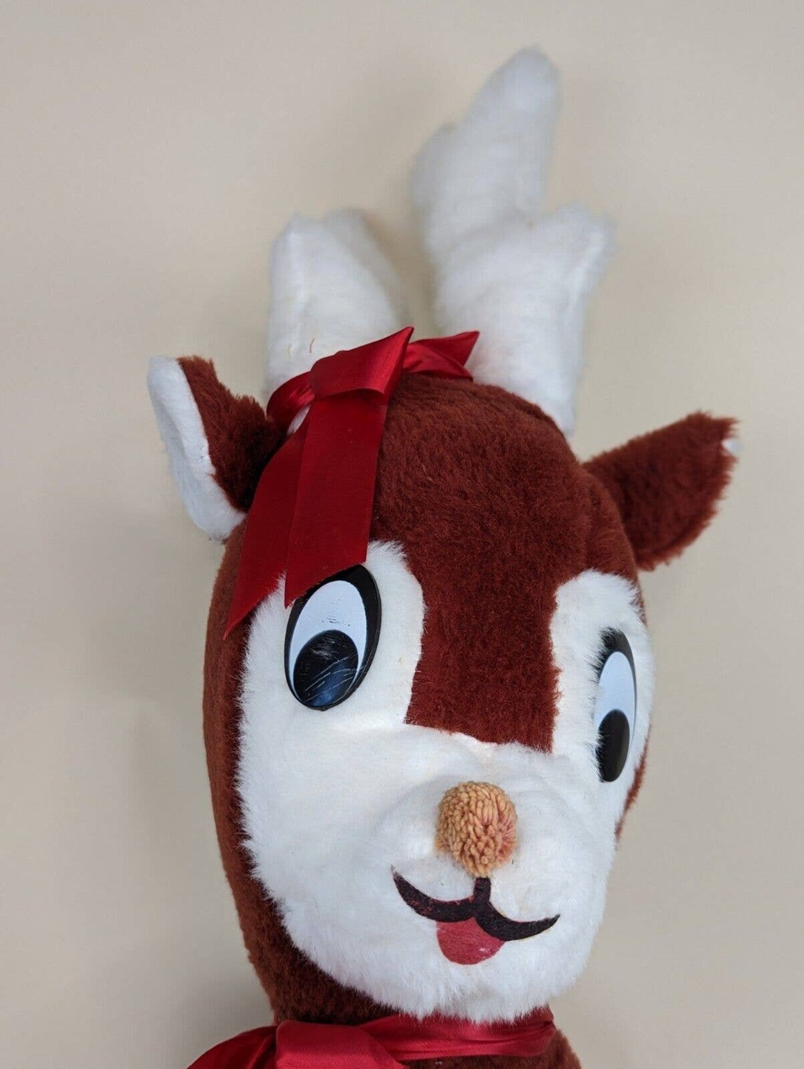 Vintage Fable Toy Co 1987 Reindeer Rudolph Plush Stuffed Christmas ...