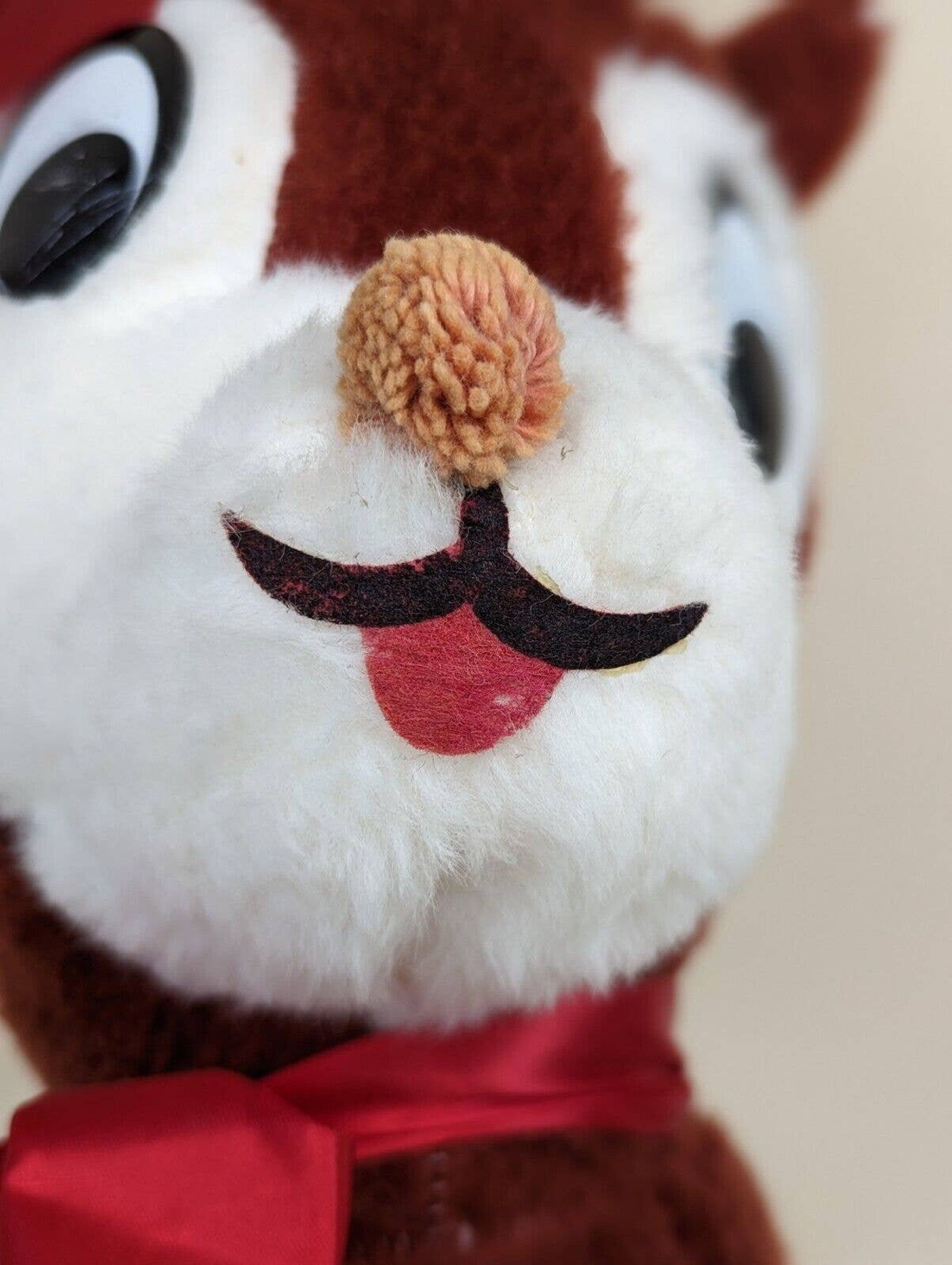 Vintage Fable Toy Co 1987 Reindeer Rudolph Plush Stuffed Christmas ...