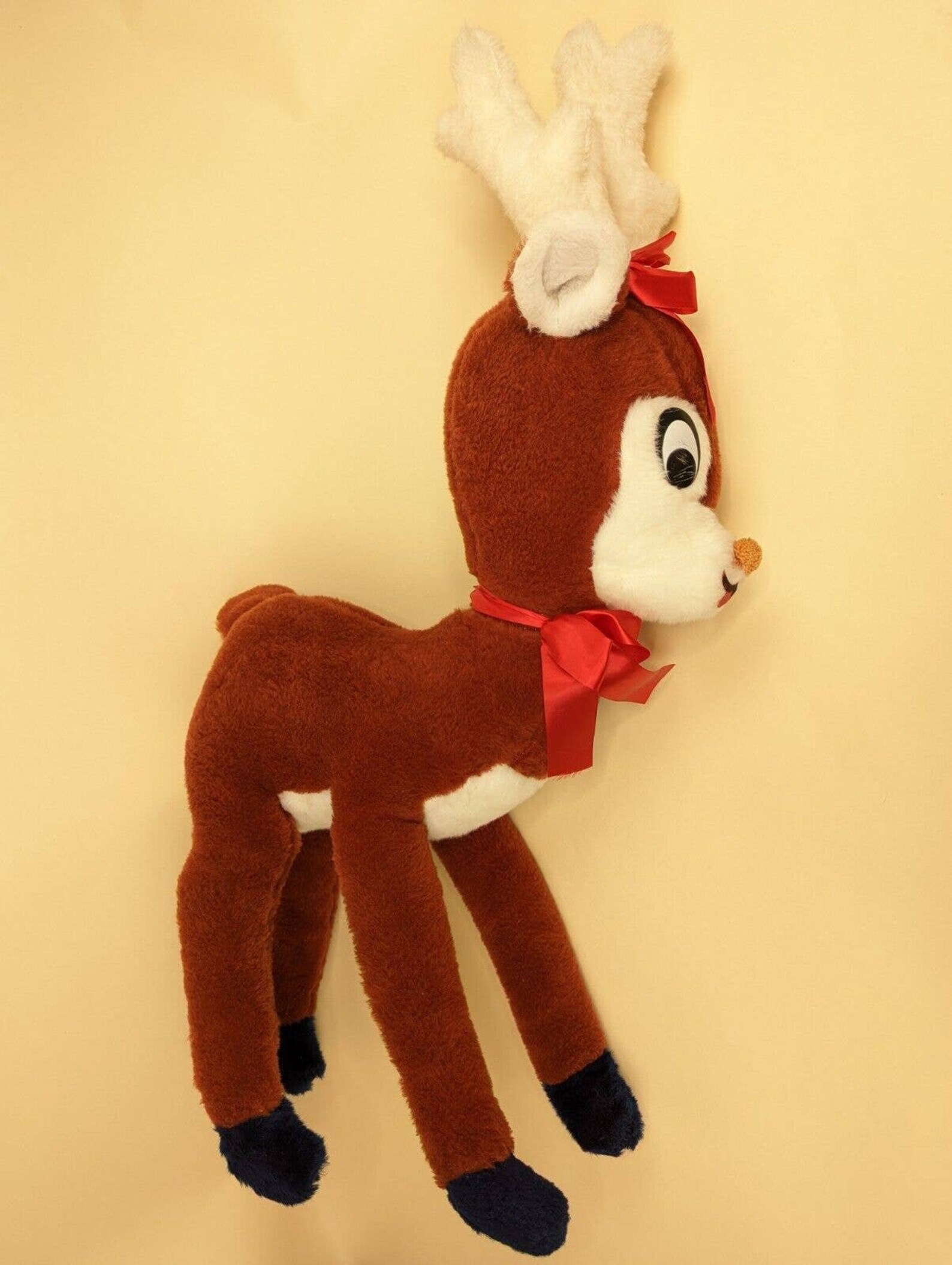 Vintage Fable Toy Co 1987 Reindeer Rudolph Plush Stuffed Christmas ...