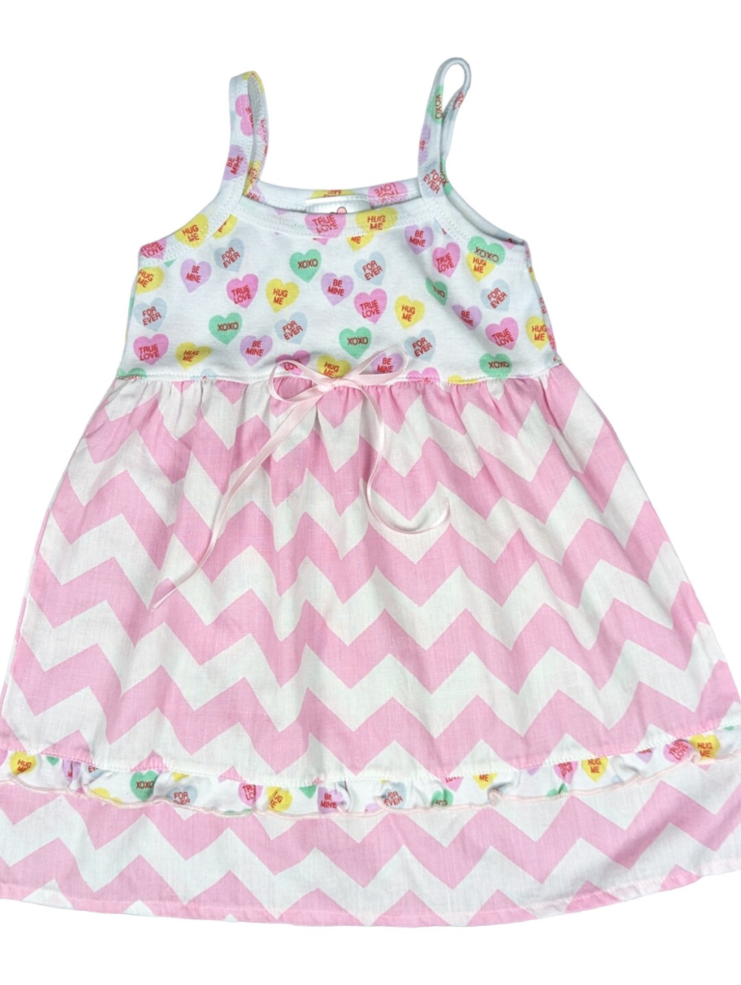 Valentines Mad Sky Los Angeles 4T Girls Pink Chevron Conversation ...