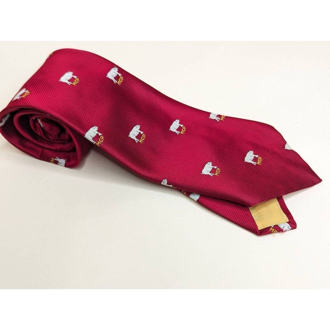 Vintage Male Chauvinist Pig MCP Marshal Field Mens Tie Red Yellow ...