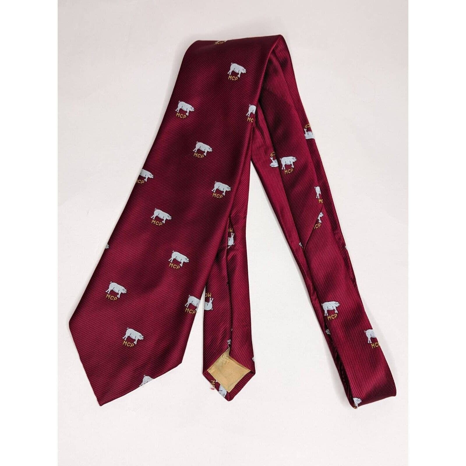 Vintage Male Chauvinist Pig MCP Marshal Field Mens Tie Red Yellow ...