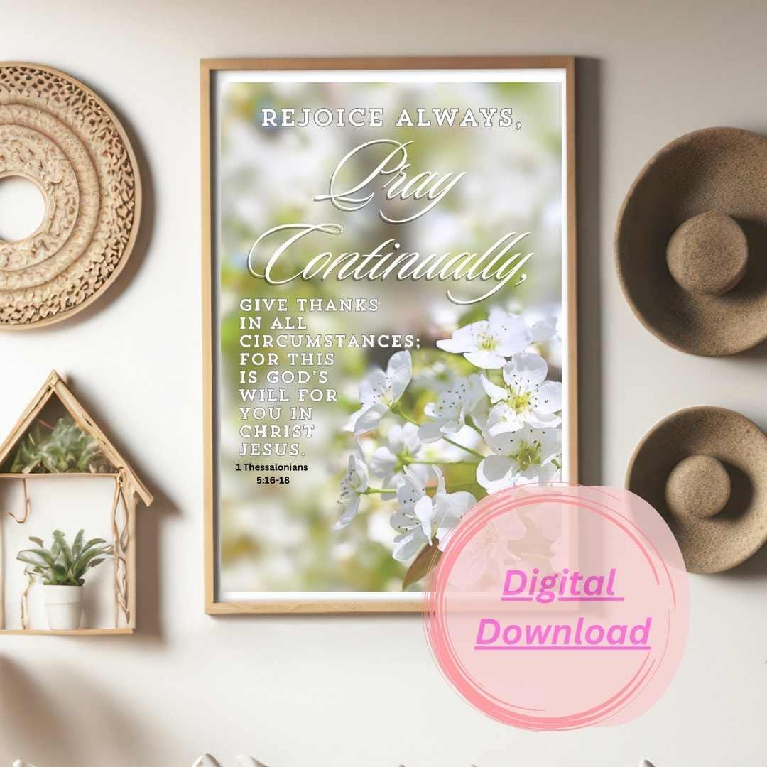 Bible Verse Wall Art: Christian Home Decor (digital Download) - Etsy