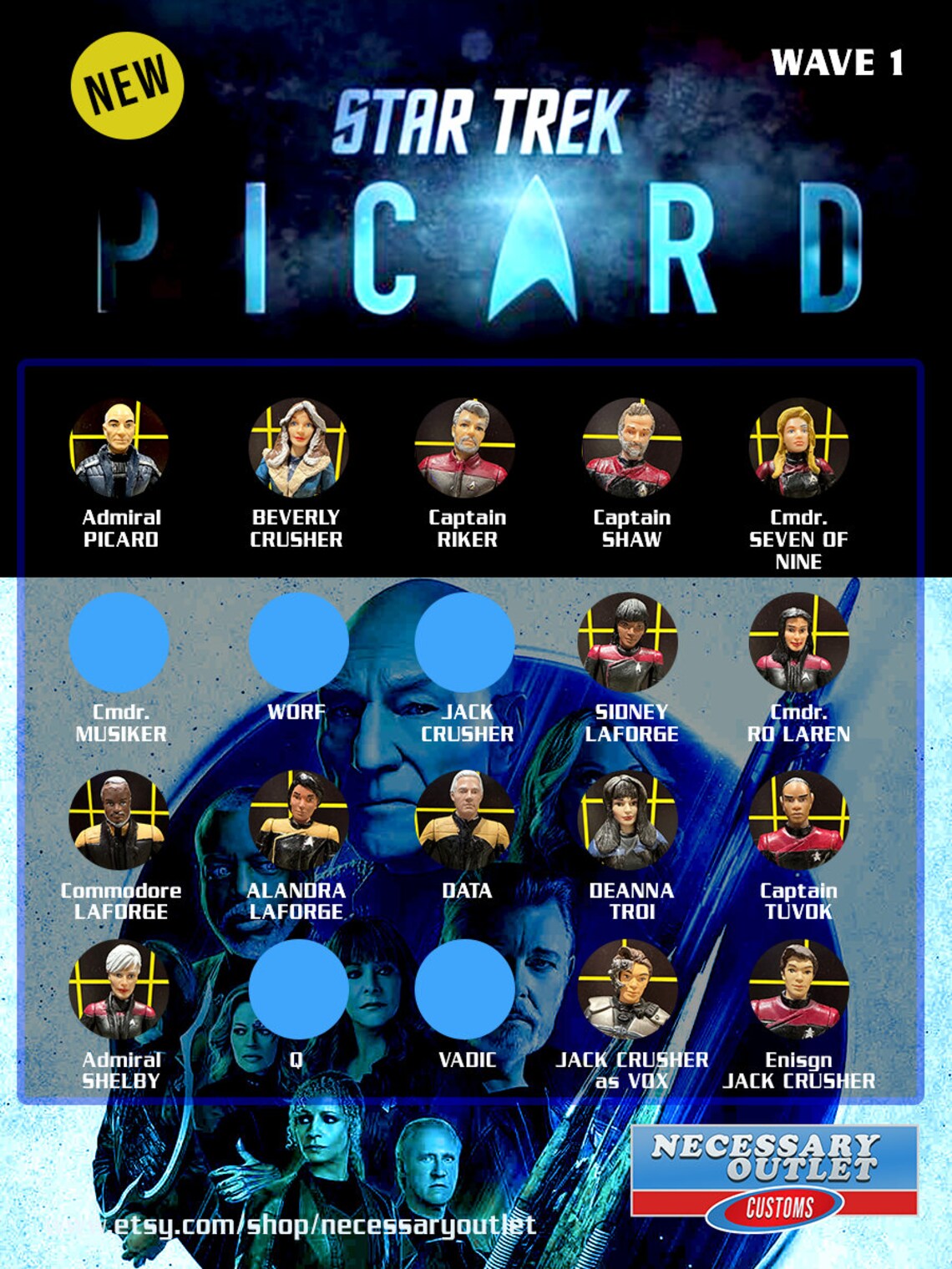 Data / Lore / Soong Golem star Trek Picard Season 3 Wave - Etsy