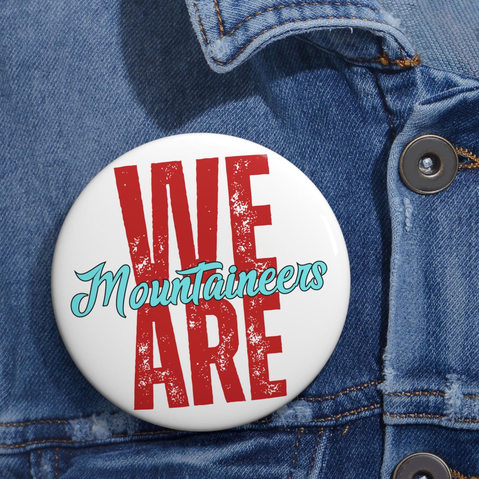 Mountaineers Spirit Button: Football Fan Pin, Cheer Mom Gift - Etsy
