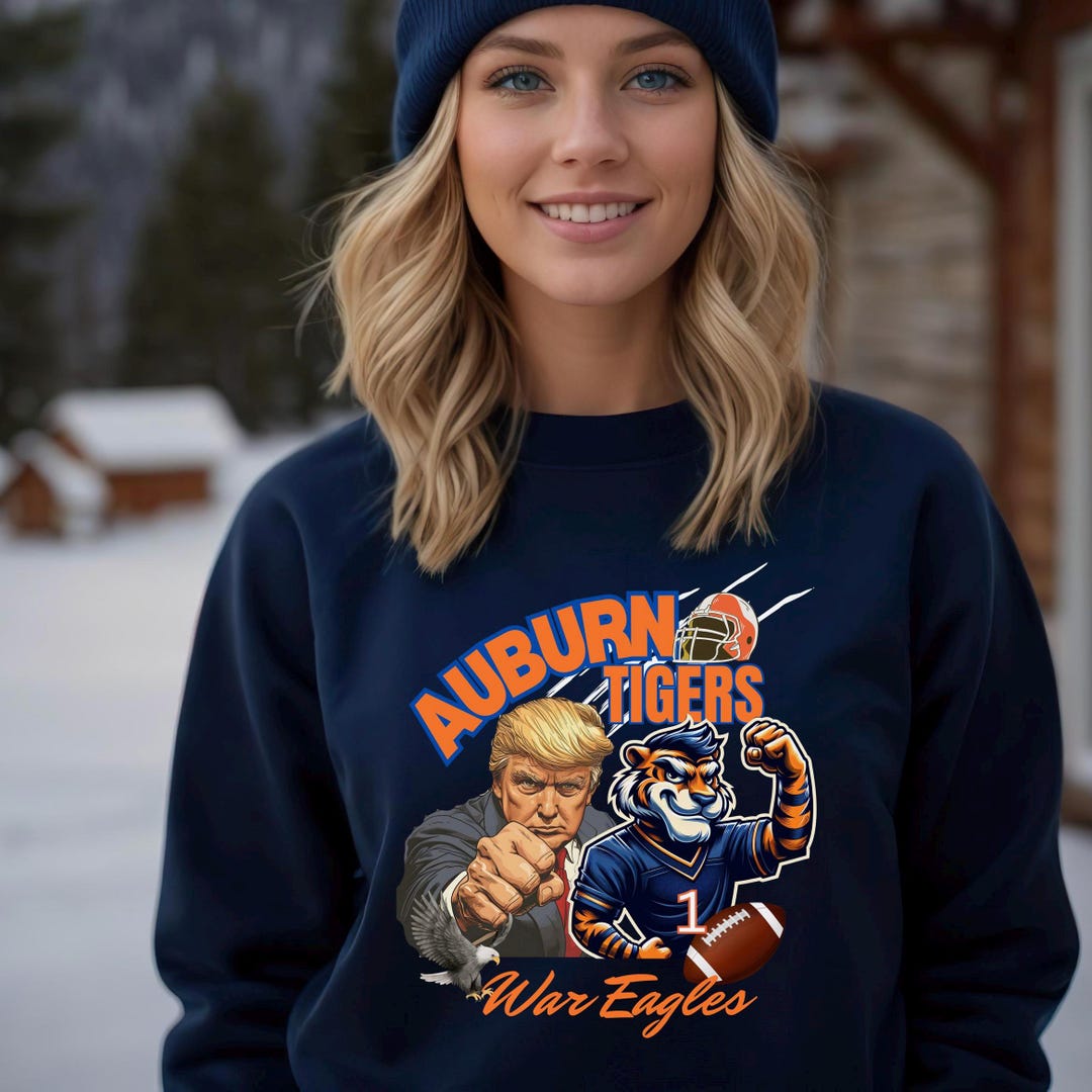 Trump and Tiger Football Graphic Design Unisex Sweatshirt, Gnarly ...