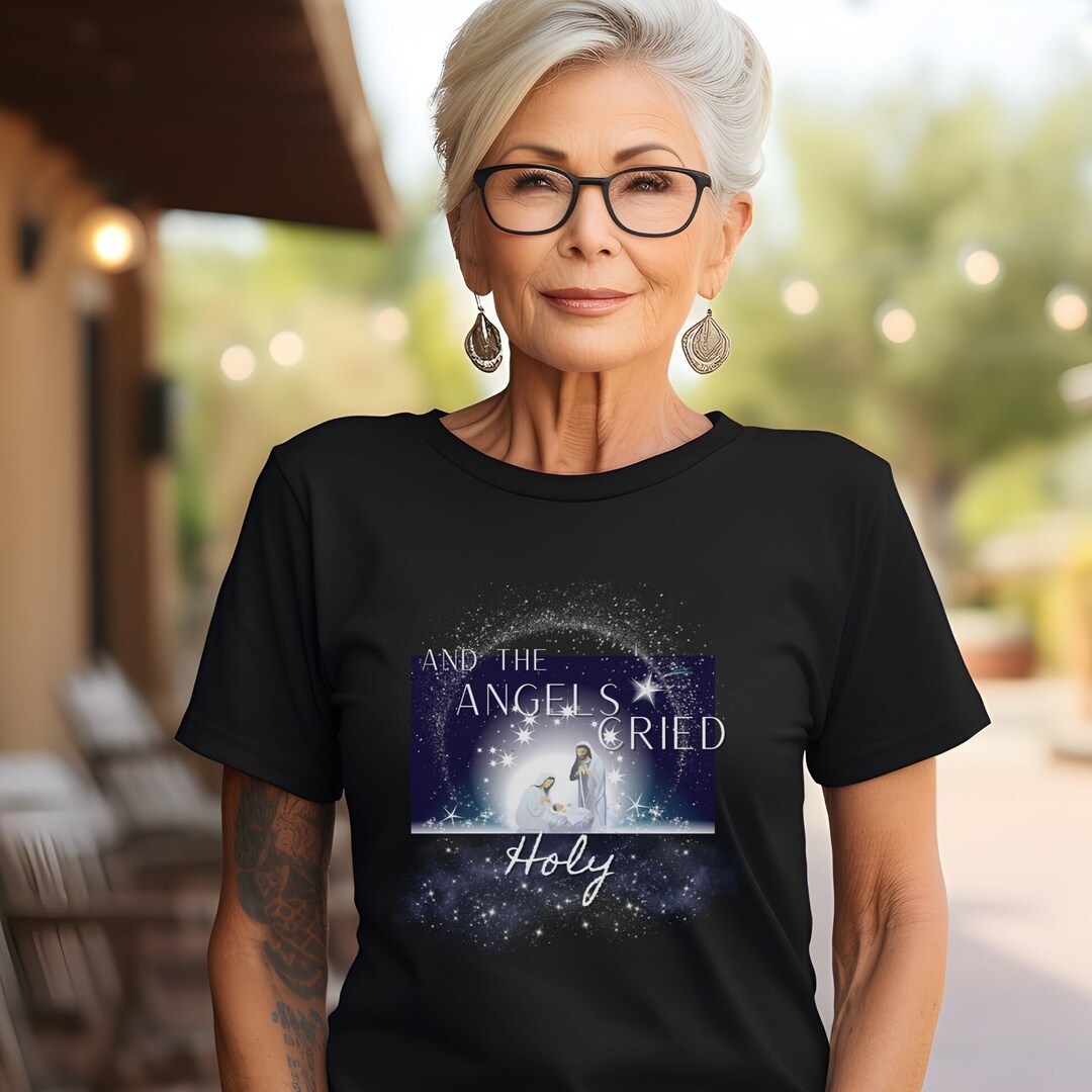 Nativity Scene T-shirt, Holy Child Christmas Story, Unisex Jersey Tee ...