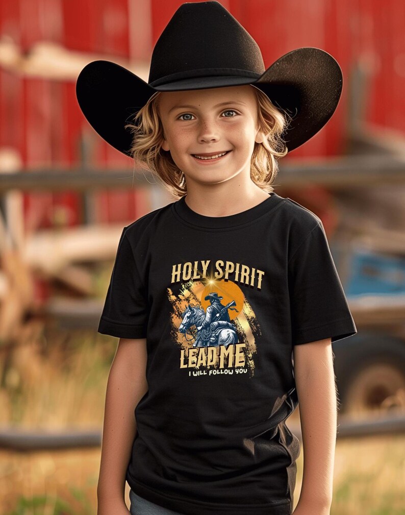 Cowboy Christian Graphic Tee: Holy Spirit Western Shirt - Etsy