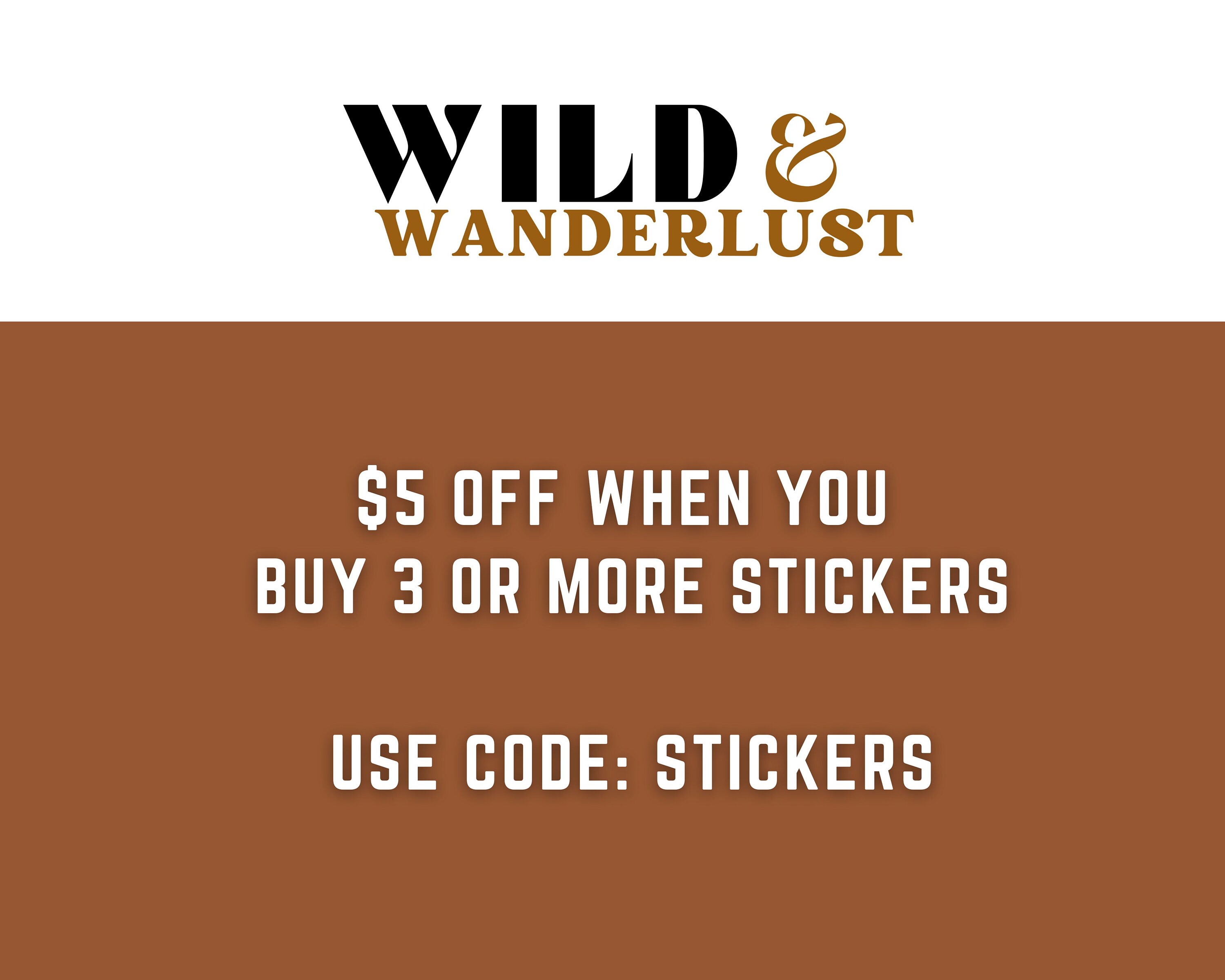 Stay Wild Sticker, Kiss-cut Stickers, 4'x4" Sticker, Cowboy Sticker ...