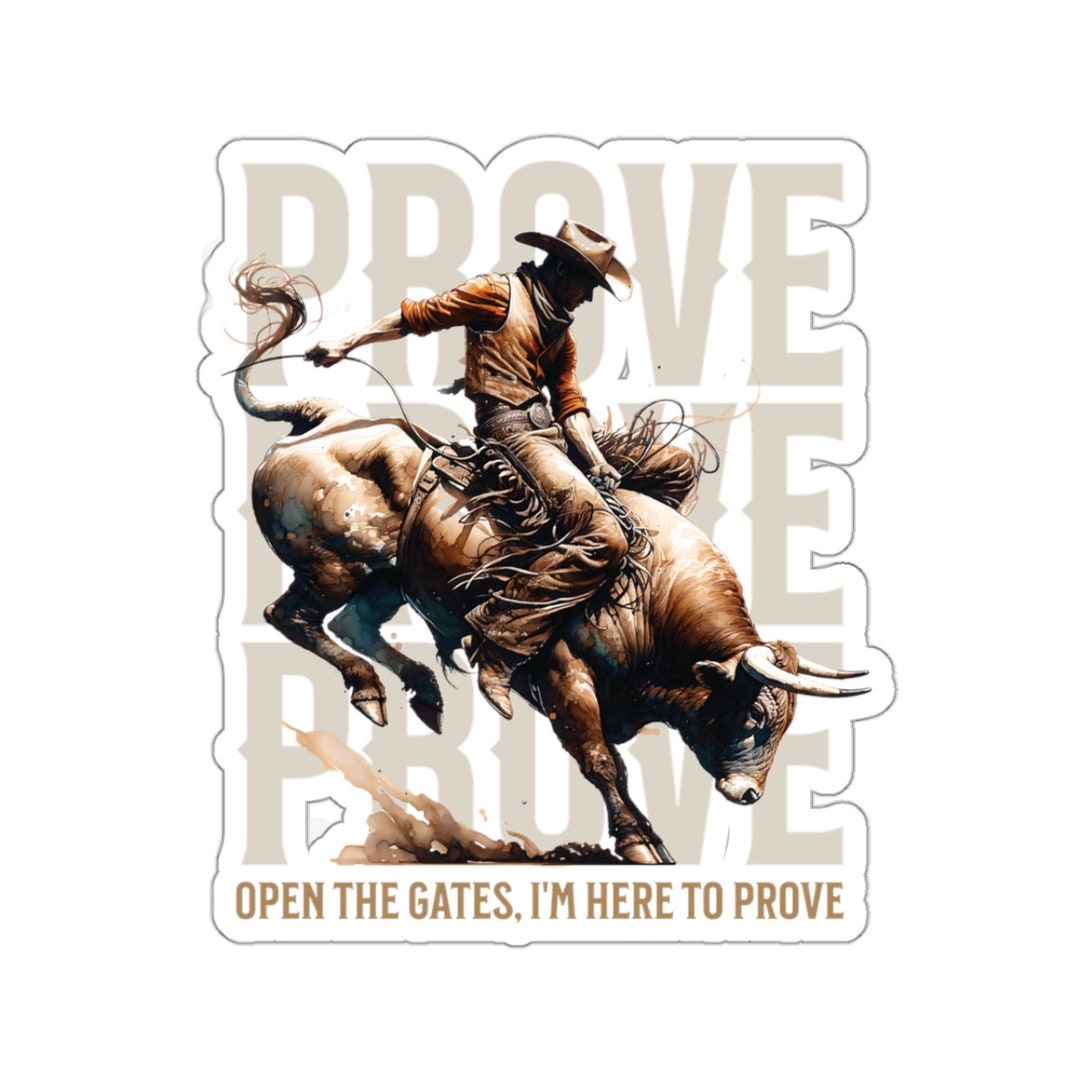 Here to PROVE Western Sticker, ZLB Bull Riding Sticker Oklahoma Red ...