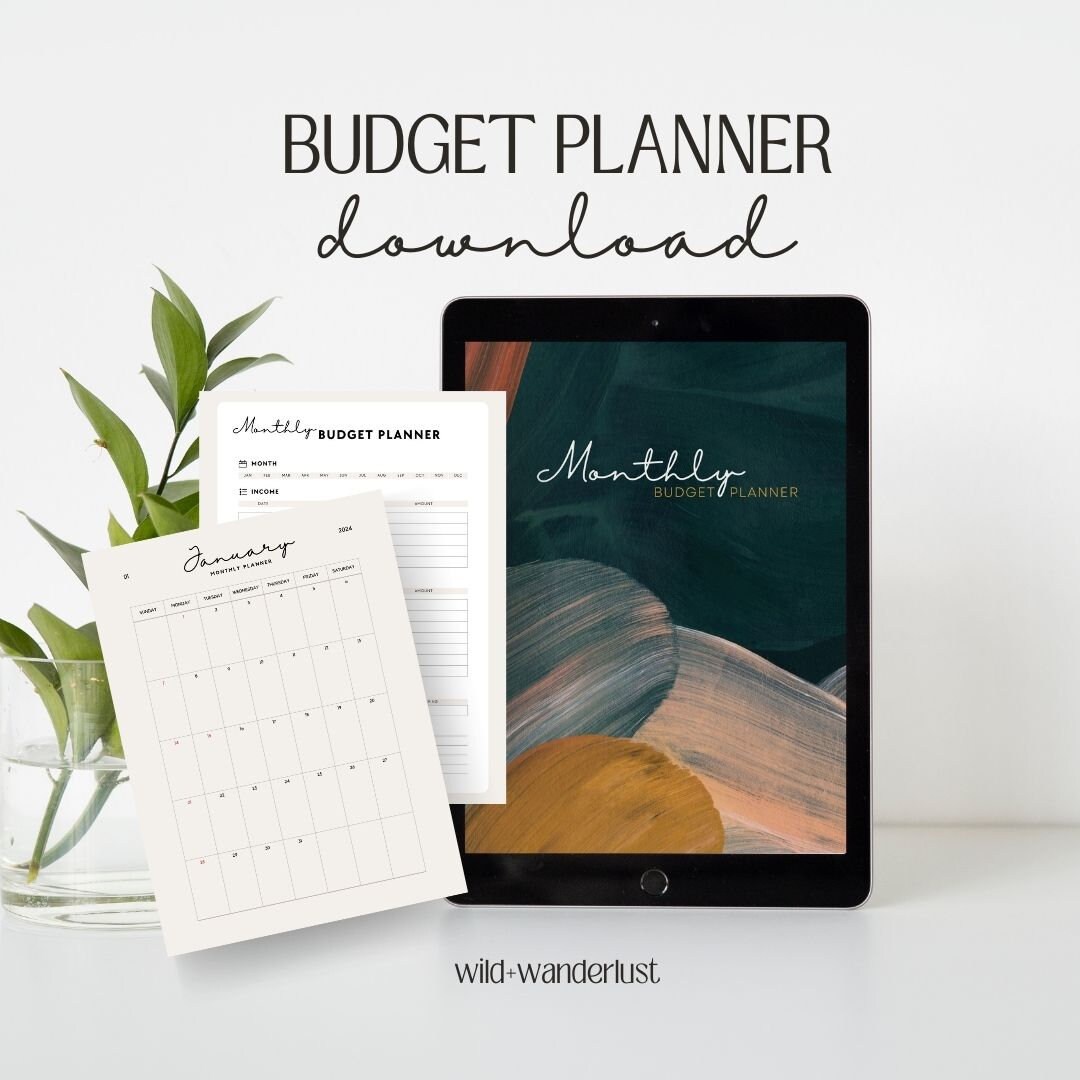 Monthly Budget Financial Planner, Digital Budget Tool, PDF Budget ...