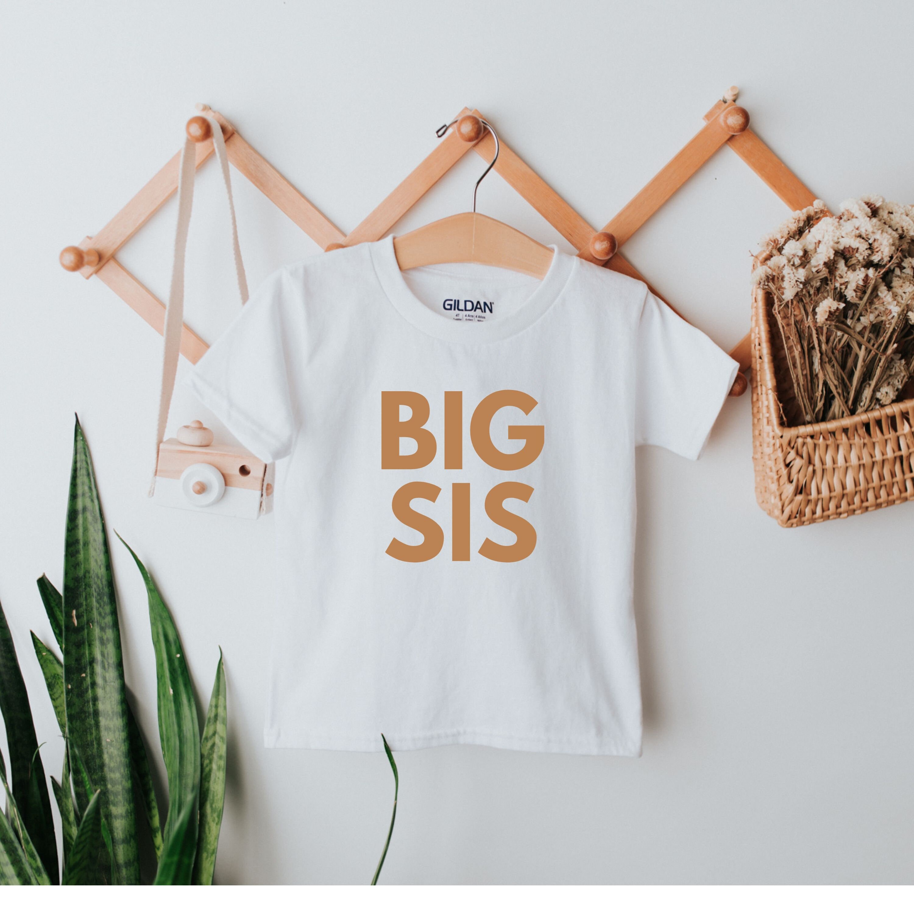 Sibling BIG SIS Kids Heavy Cotton Tee, Toddler Tee, Children's Tee, Matching Sibling Tees, Big ...