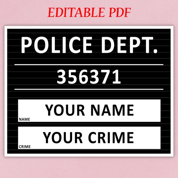 Mugshot Board - Etsy