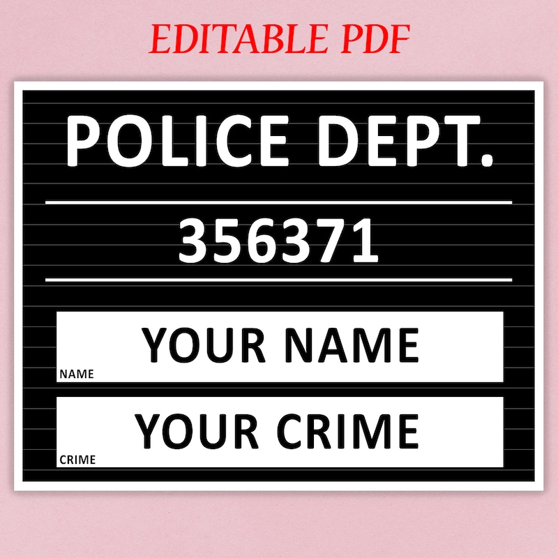 Birthday Mugshot Board - Etsy UK