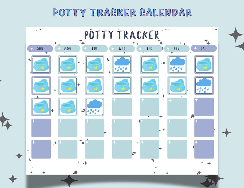 Potty Tracker Calendar - Etsy