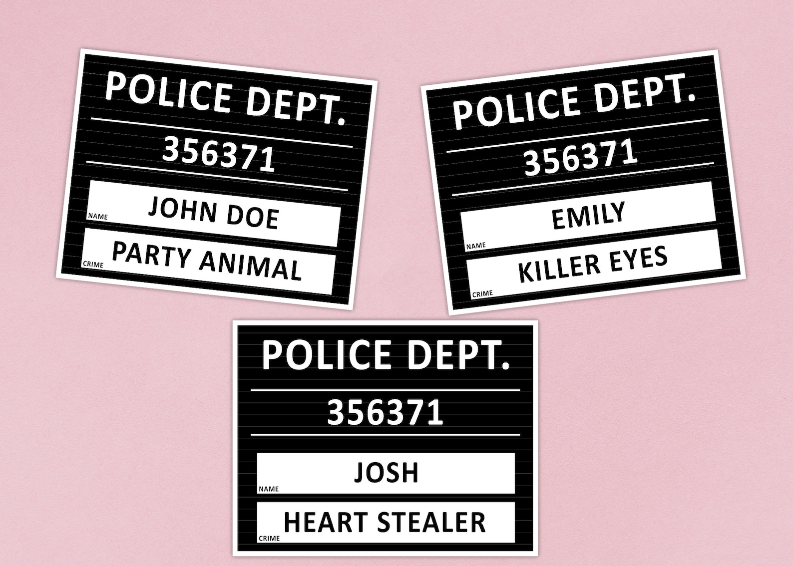 Editable Mugshot for Parties PDF - Etsy