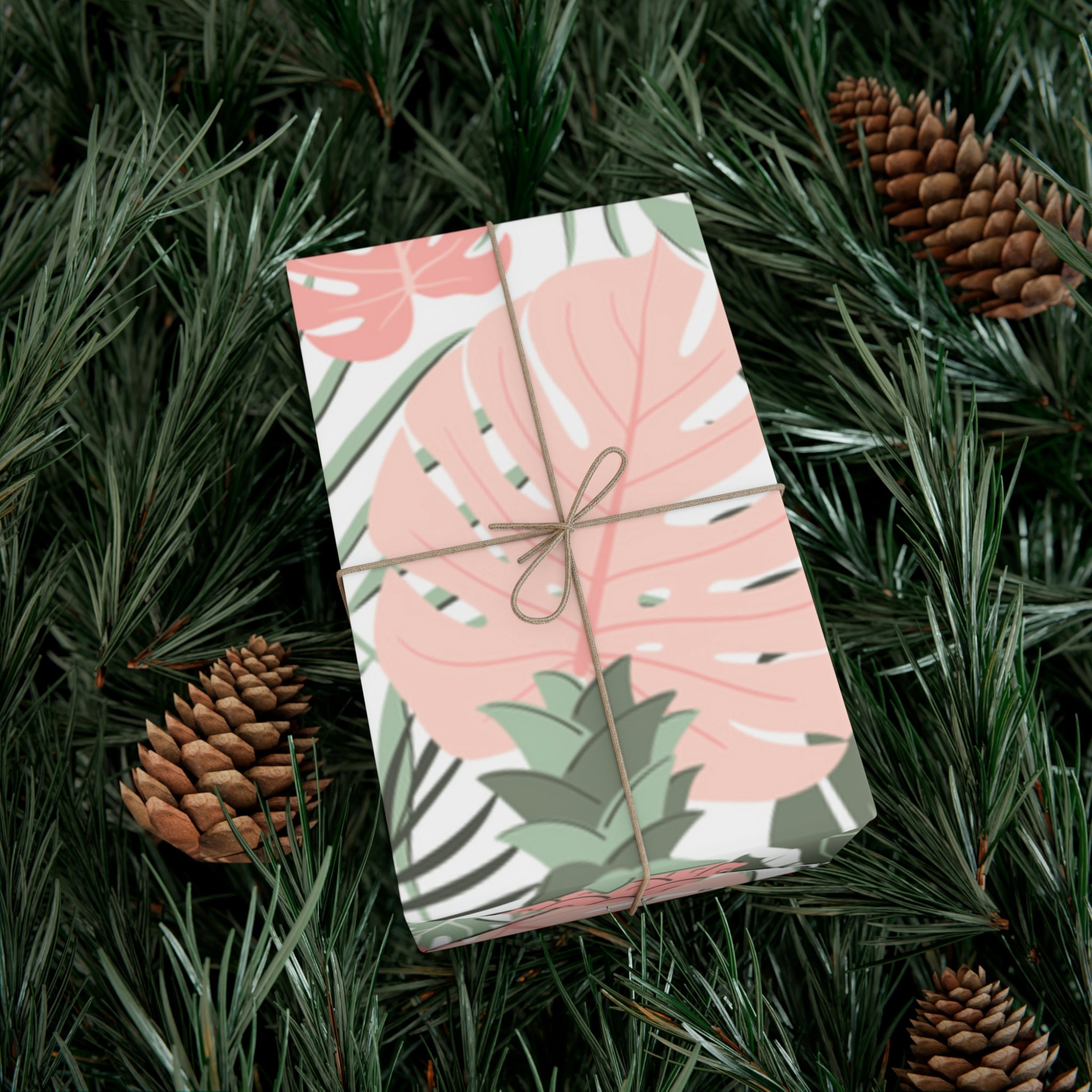 Tropical Gift Wrap Paper Hawaiian Leaves Gift Wrapping Tissue Pineapple ...