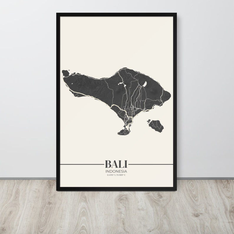 Printable Bali Island Map Poster - High-resolution Digital Download ...