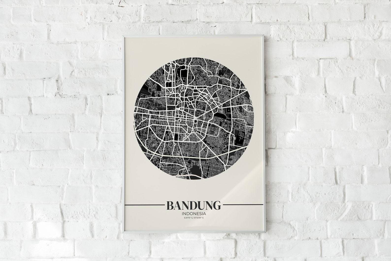 Printable Bandung City Map Poster High-resolution Digital Download Wall ...