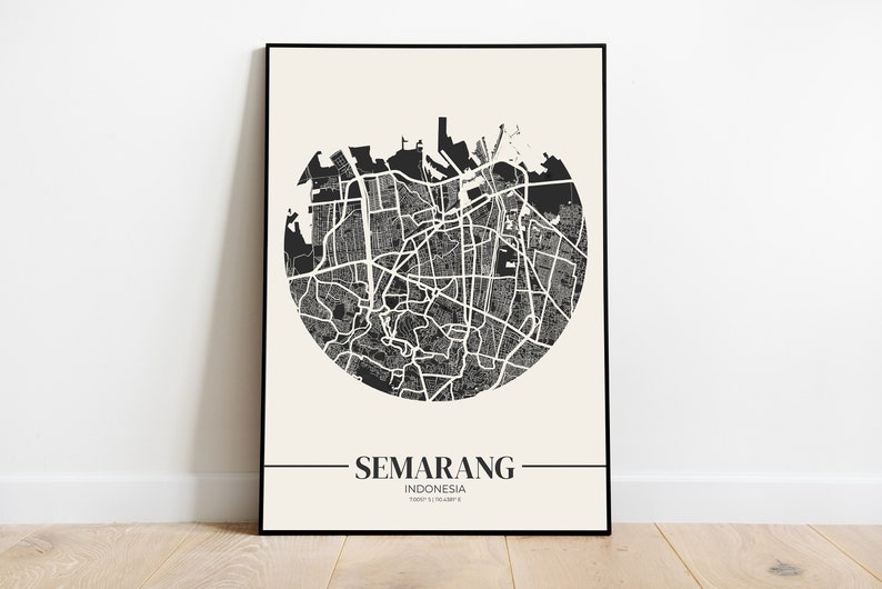 Printable Semarang Island Map Poster - High-resolution Digital Download ...