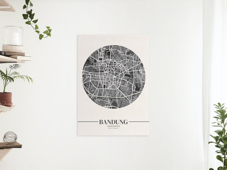 Printable Bandung City Map Poster High-resolution Digital - Etsy