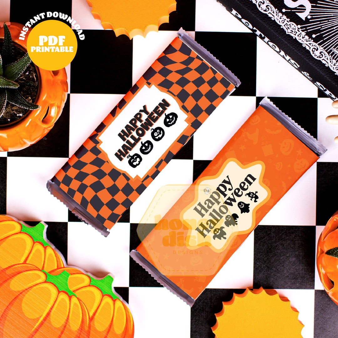 Halloween Candy Bar Wrapper, Hershey's Chocolate Bar Wrappers ...