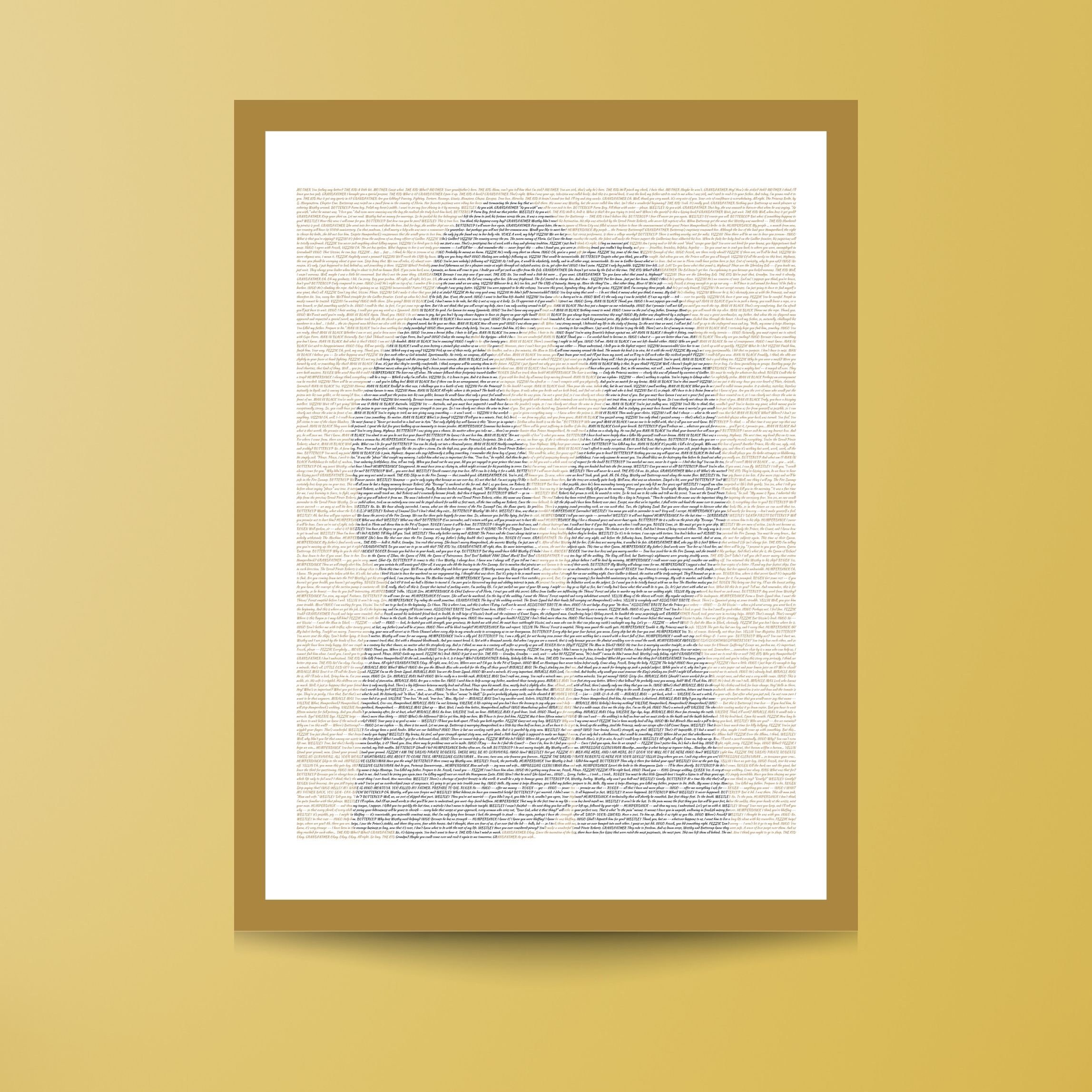 The Princess Bride Script Poster - Etsy