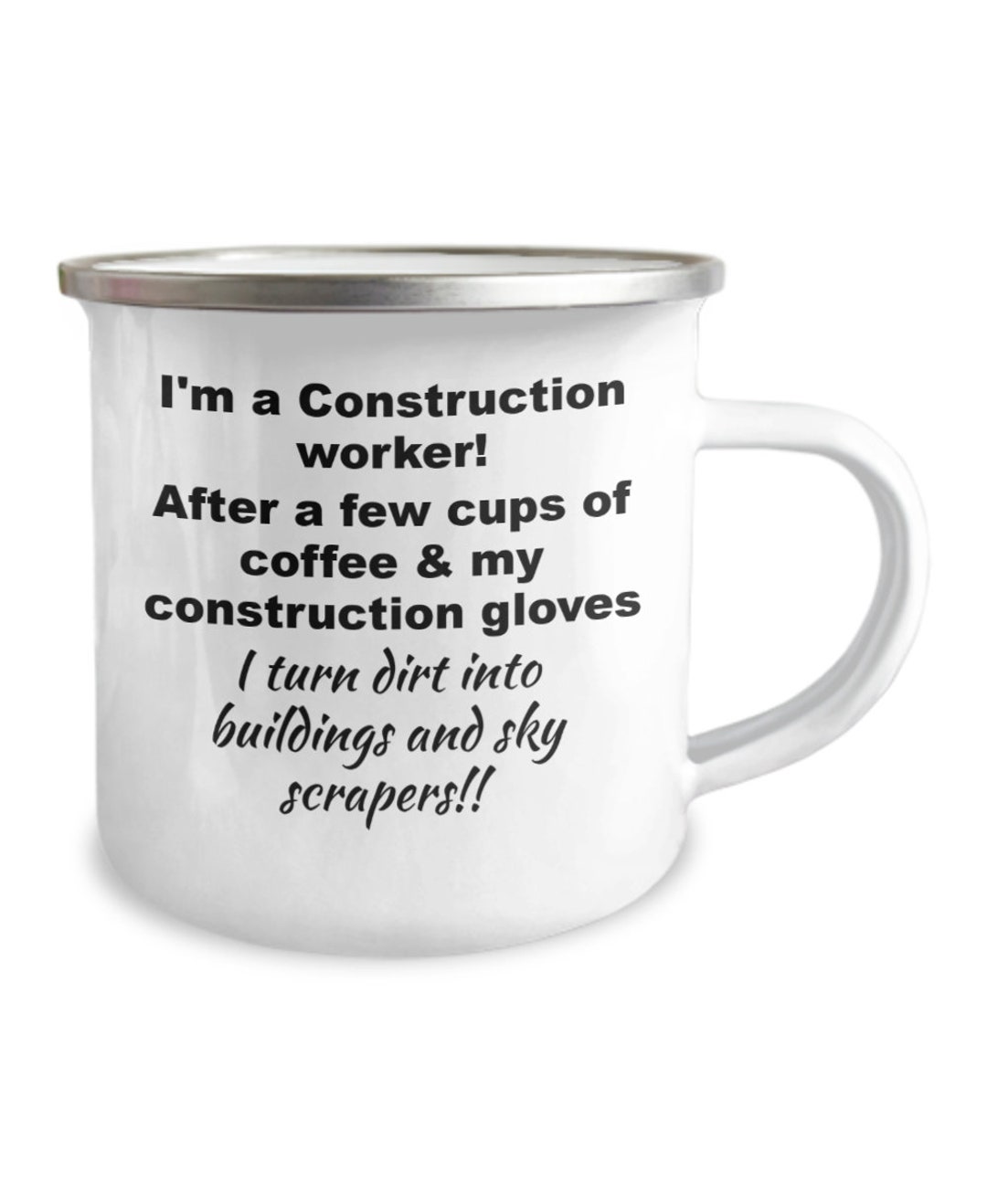 Construction Worker 12 Oz Camper Mug, Camper Gift Mug for Construction ...