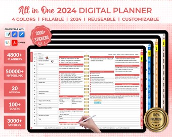 Ultimate All-in-one Undated Digital Planner Fillable Planner Goodnotes ...