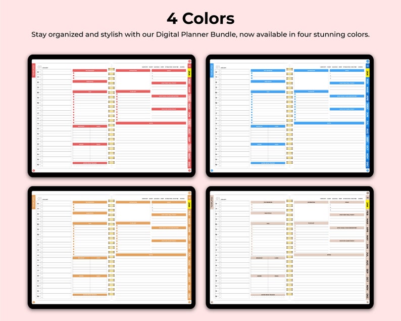 Ultimate All-in-one Undated Digital Planner Fillable Planner Goodnotes ...
