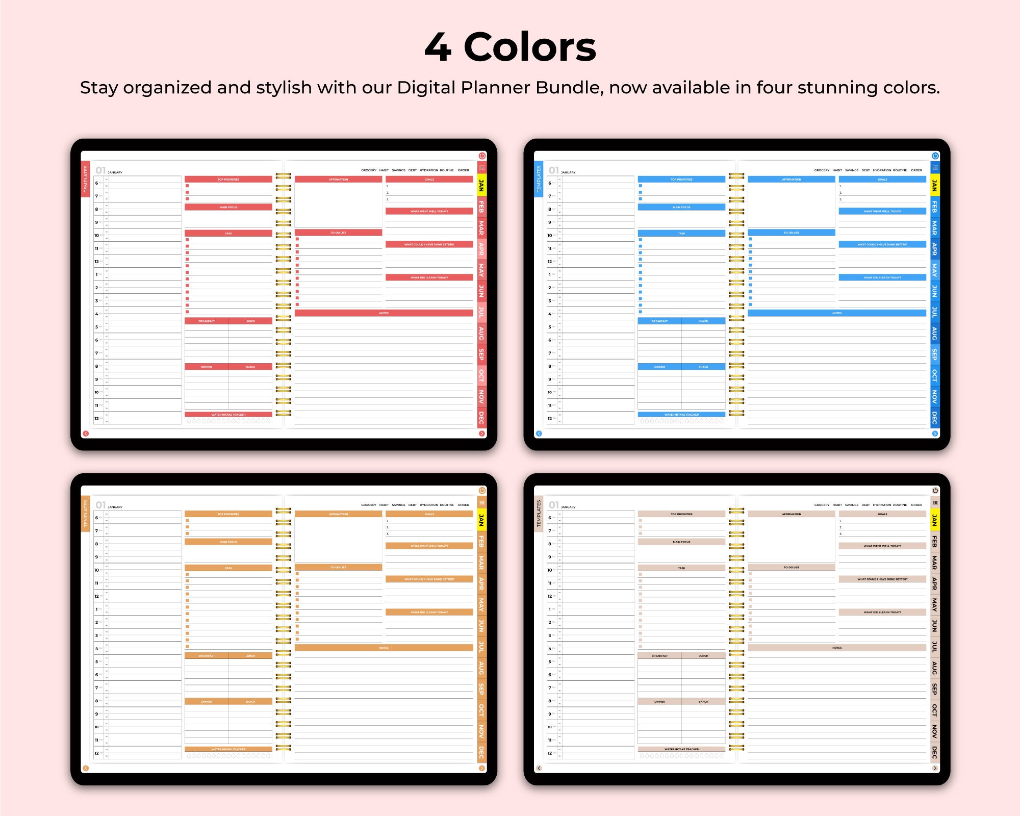 Ultimate All-in-one Undated Digital Planner Fillable Planner Goodnotes ...