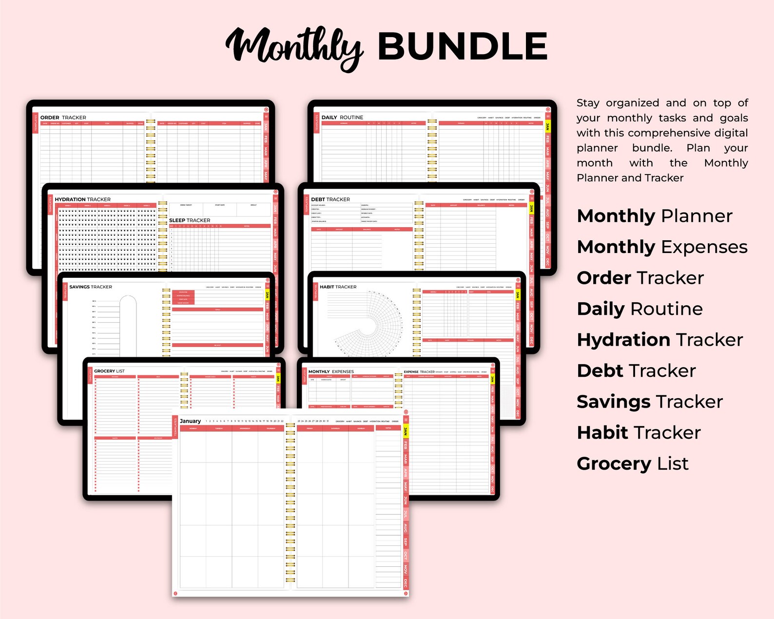 Ultimate All-in-one Undated Digital Planner Fillable Planner Goodnotes ...