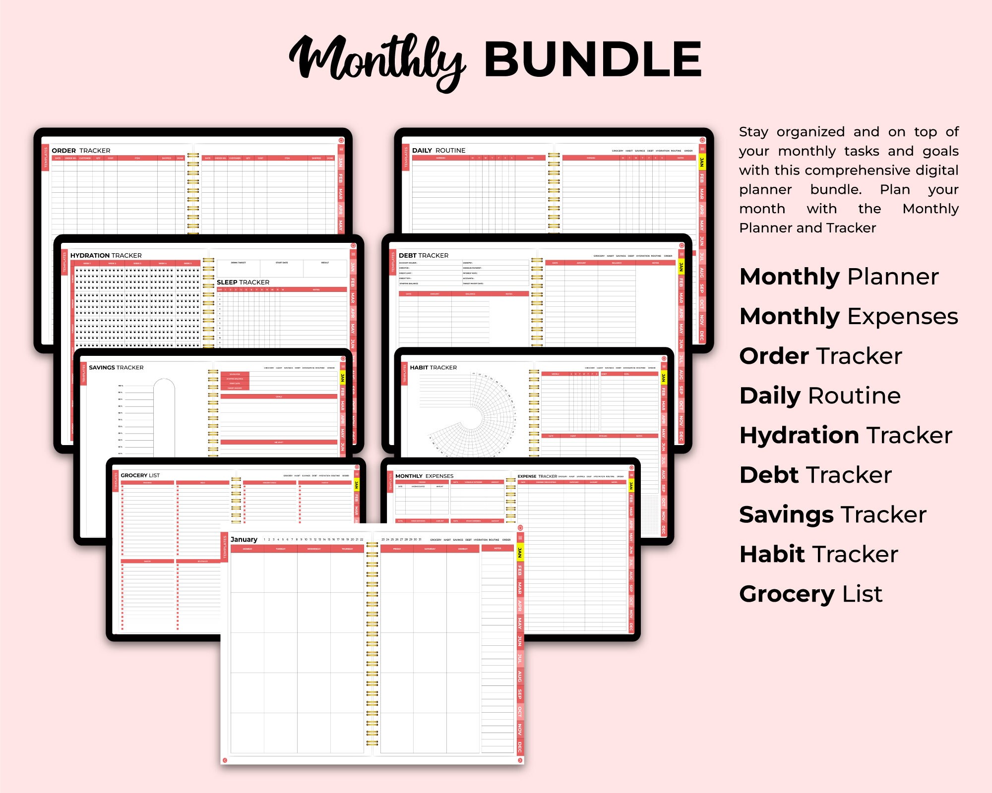 Ultimate All-in-one Undated Digital Planner Fillable Planner Goodnotes ...