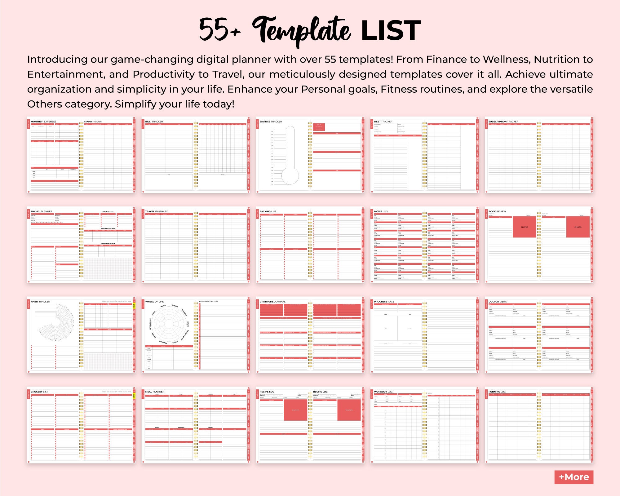 Ultimate All-in-one Undated Digital Planner Fillable Planner Goodnotes ...