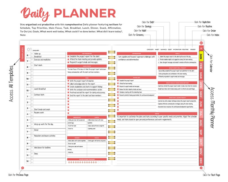 Ultimate All-in-one Undated Digital Planner Fillable Planner Goodnotes ...
