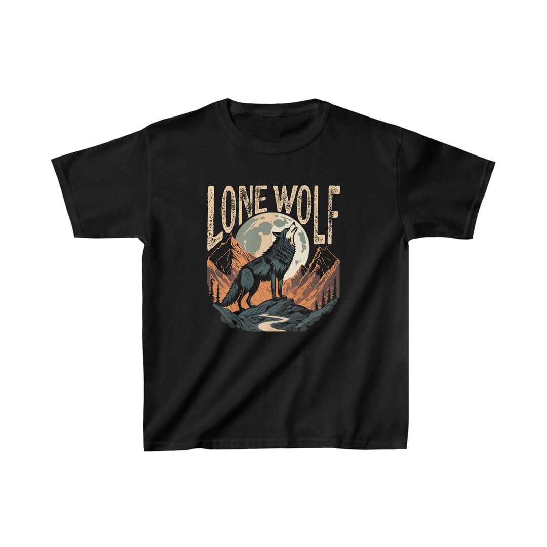Lone Wolf - Kids Heavy Cotton™ Tee - Etsy