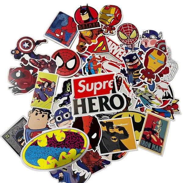Superhero Stickers - Etsy