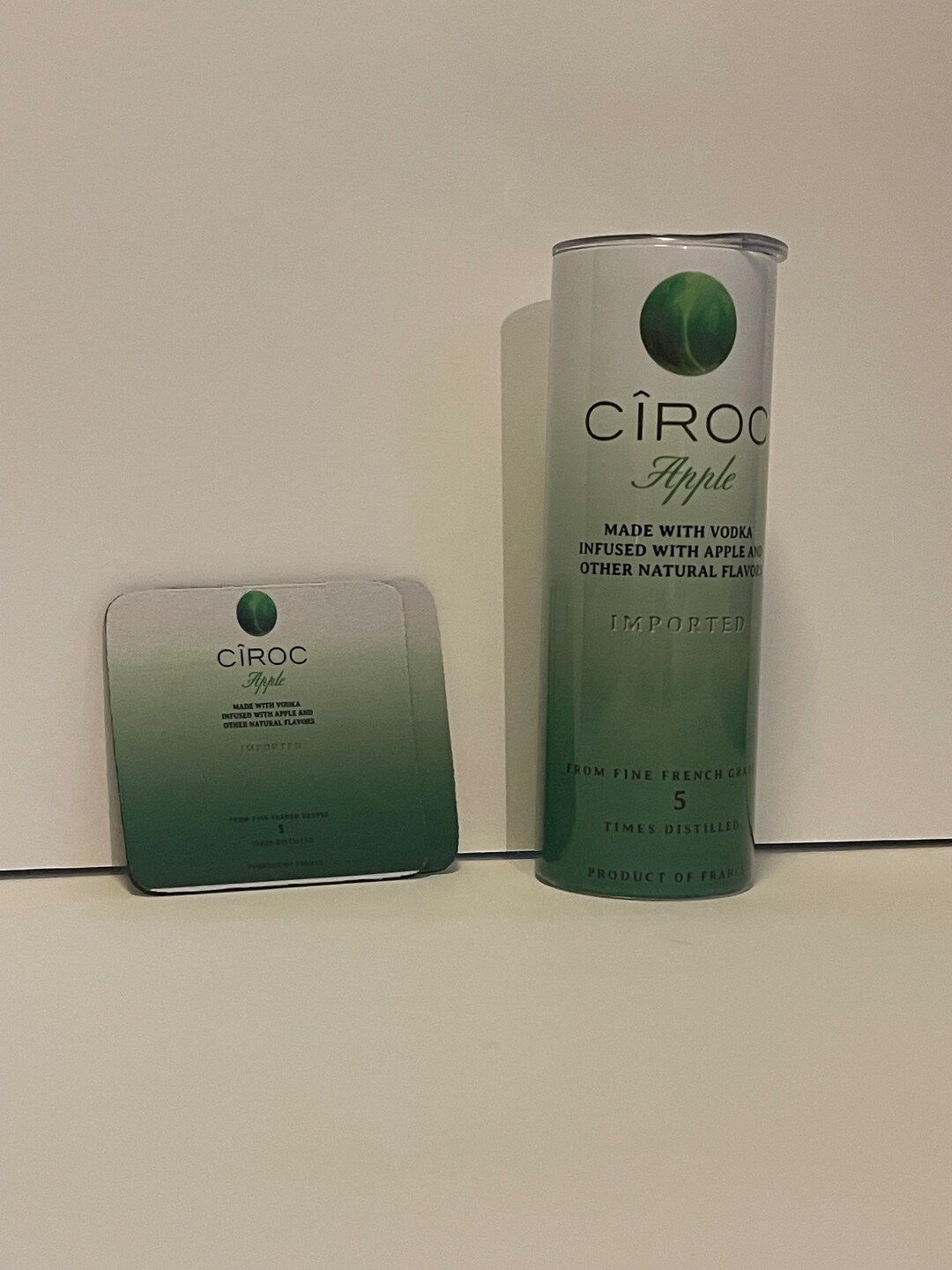 20oz Apple Ciroc Tumbler With Matching Coasters - Etsy