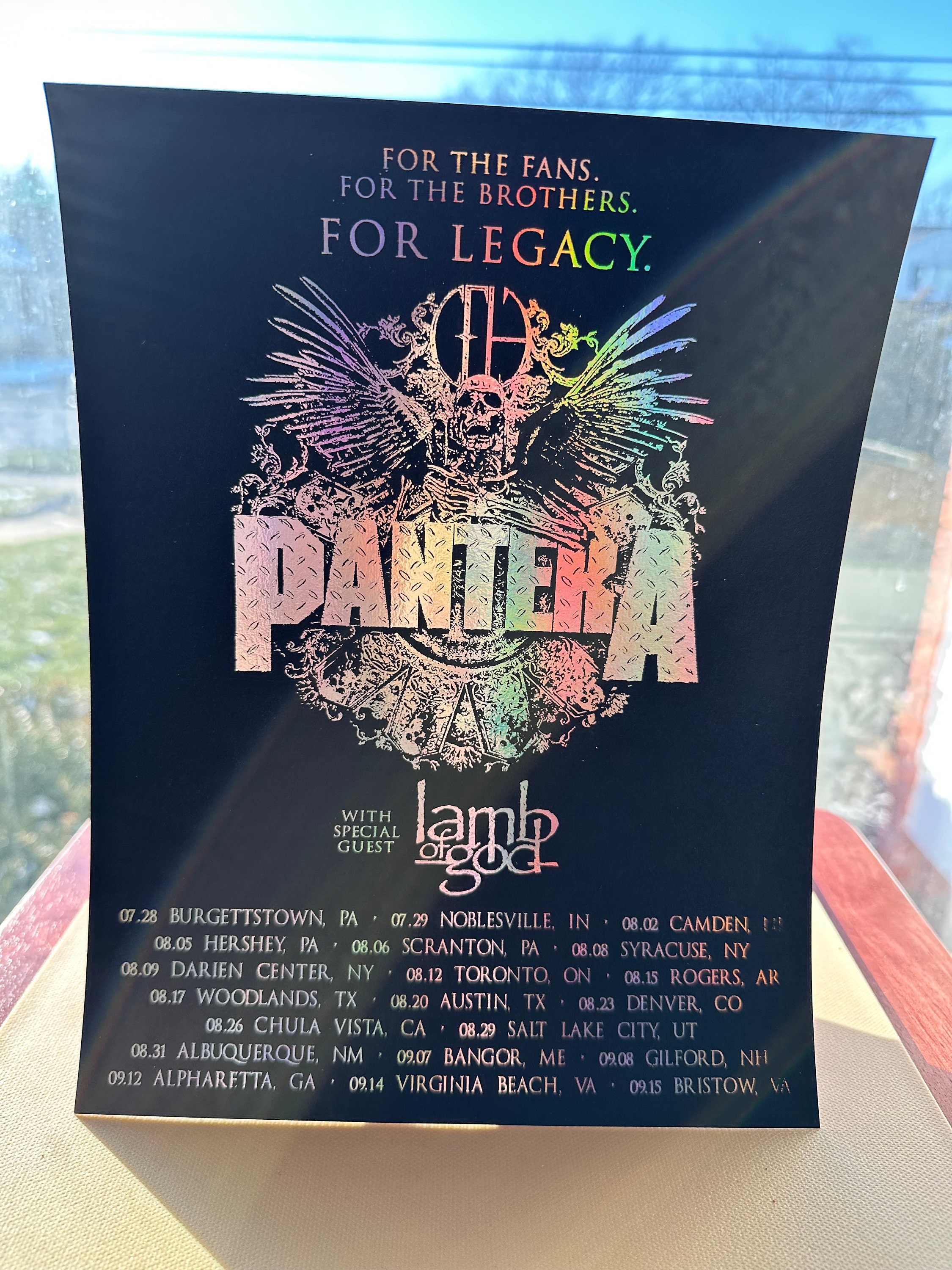 Mayhem Skull Tour 2023 Foil Print W/ All Lamb Of God - Tour Dates ...