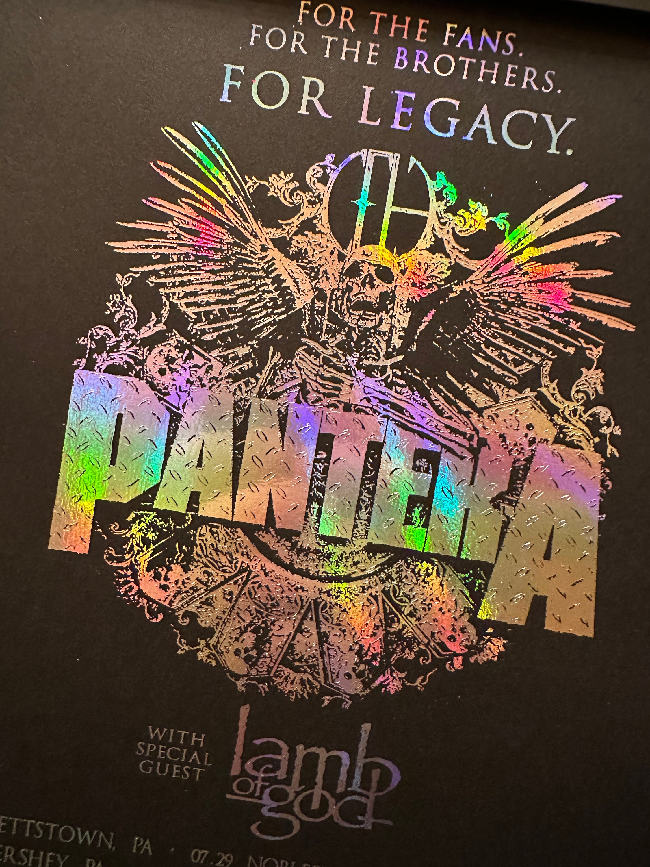 Mayhem Skull Tour 2023 Foil Print W/ All Lamb Of God - Tour Dates ...