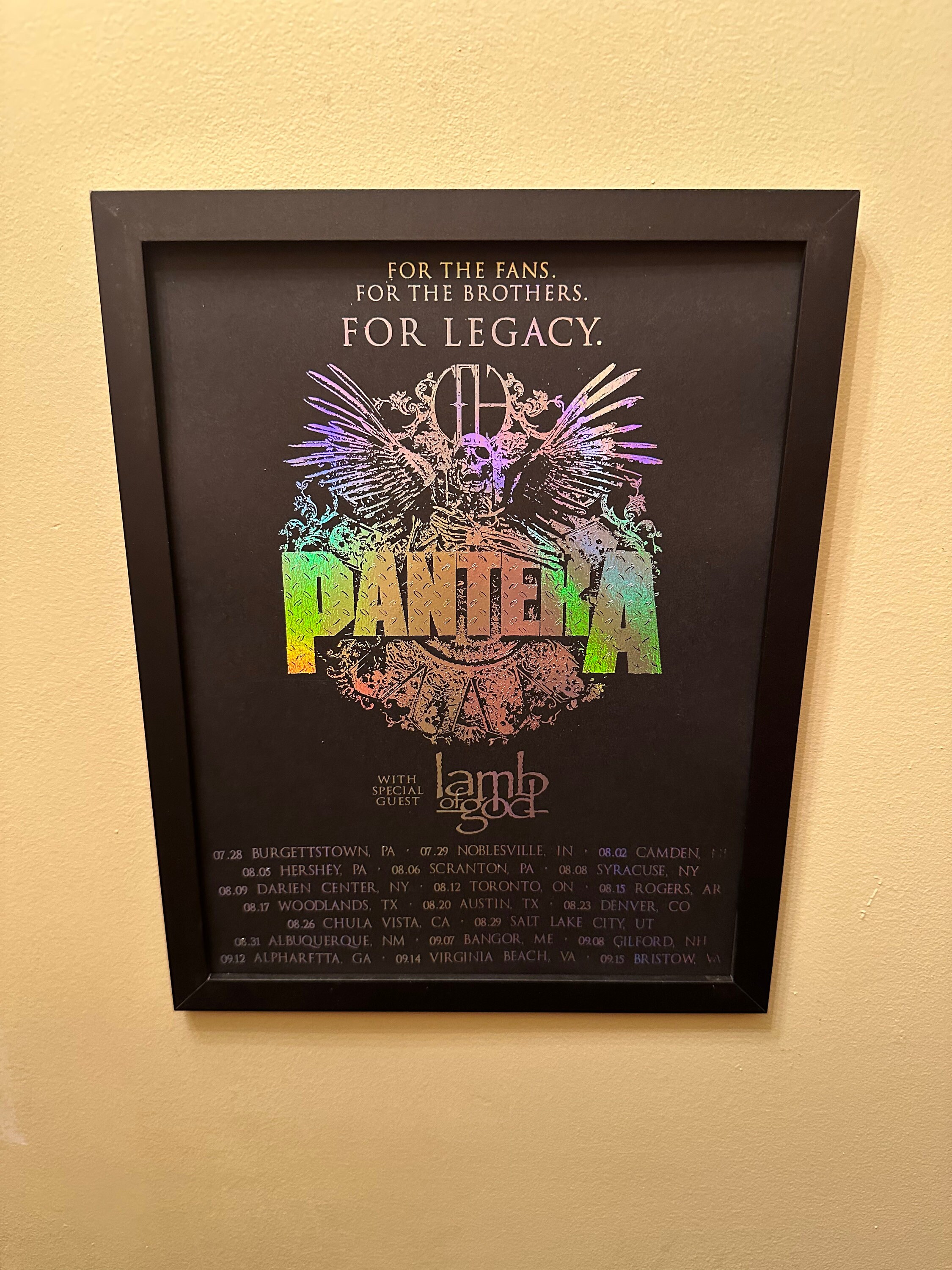 Mayhem Skull Tour 2023 Foil Print W/ All Lamb Of God - Tour Dates ...