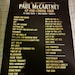 CUSTOM Setlist - Foiled Concert Souvenir Setlist - **choose Your Own ...