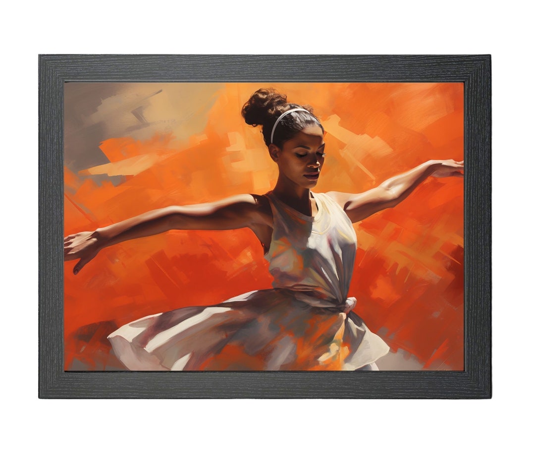 Graceful African American Ballet Dancer - Contemporary Watercolor ...