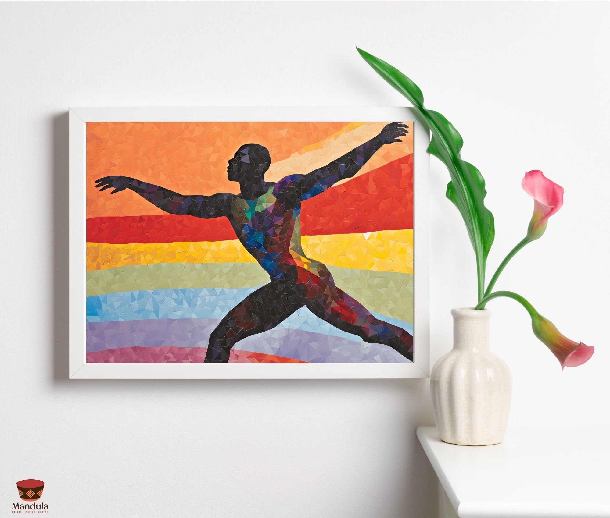 Digital Printable: Larger-than-life African American Athlete Strength ...
