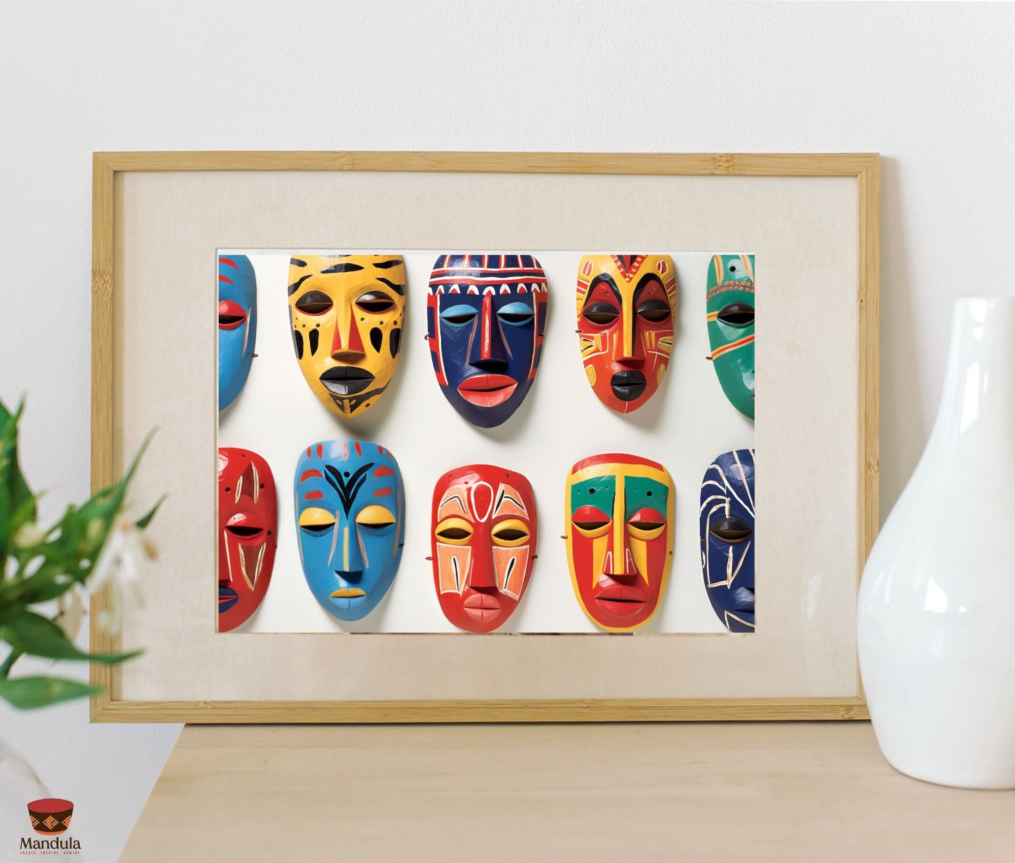 African Culture Masks Series Diverse Aspects Representation Cultural ...
