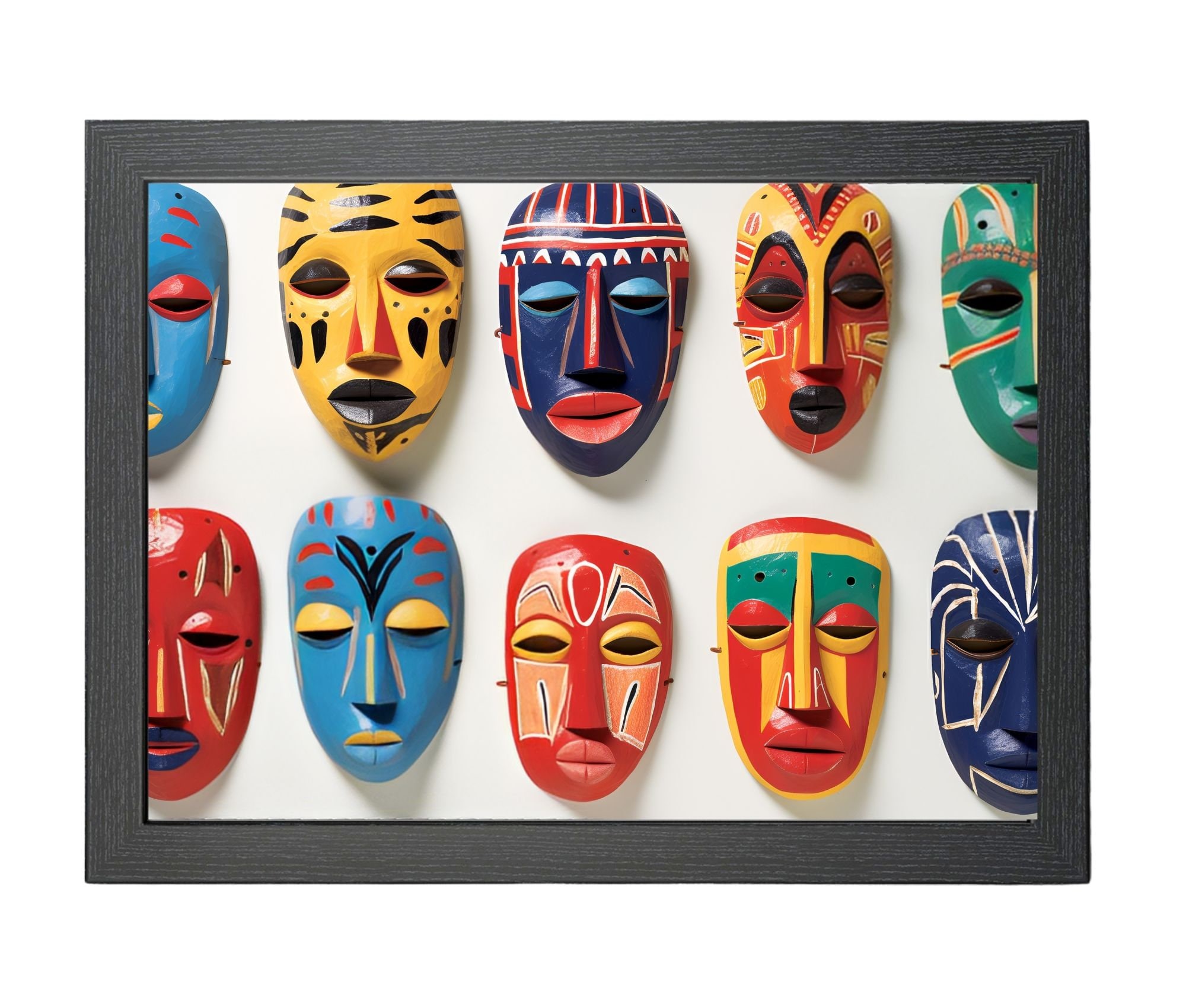 African Culture Masks Series Diverse Aspects Representation Cultural ...